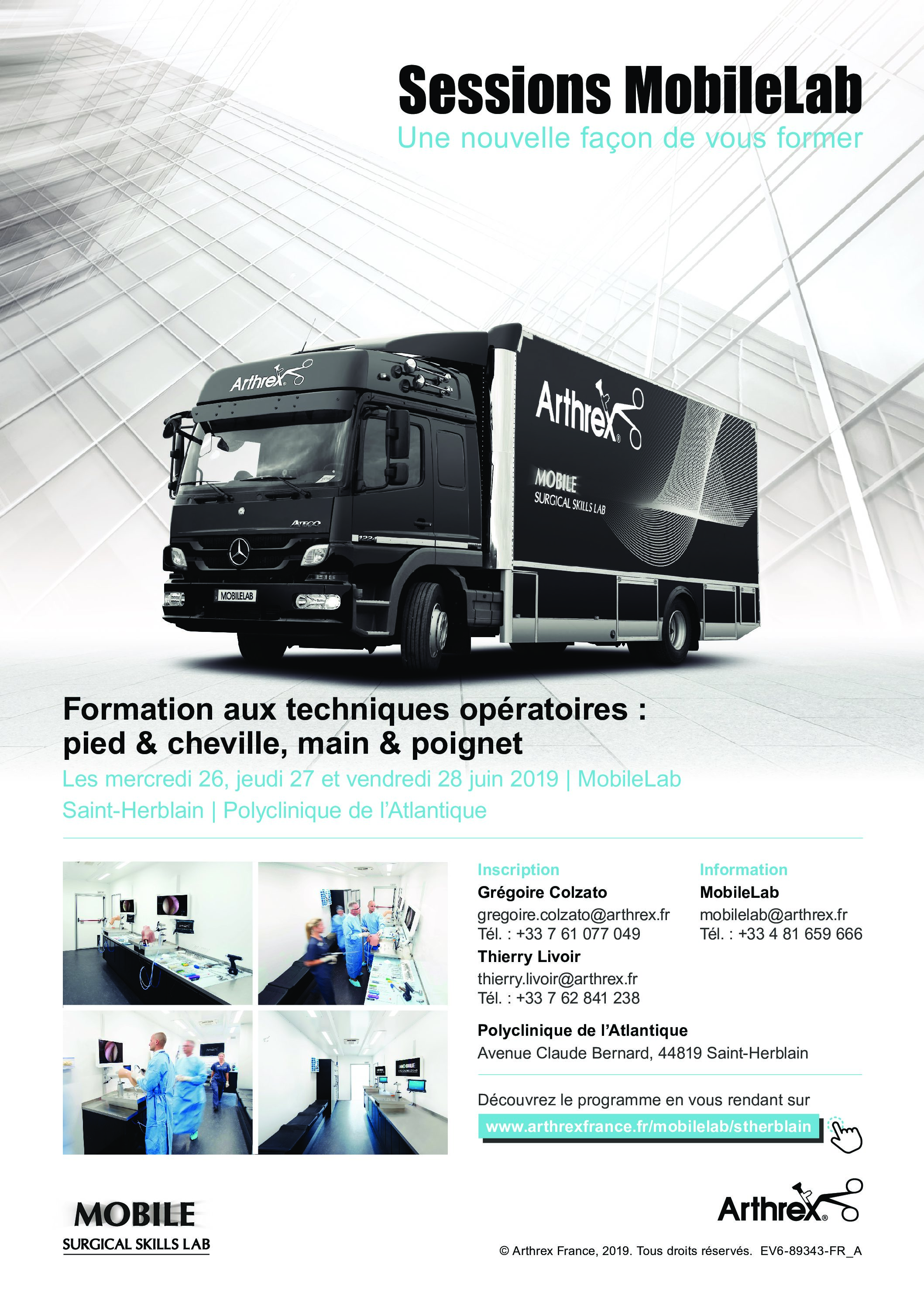 Session MobileLab Arthrex - Clinique de la Main Nantes Atlantique